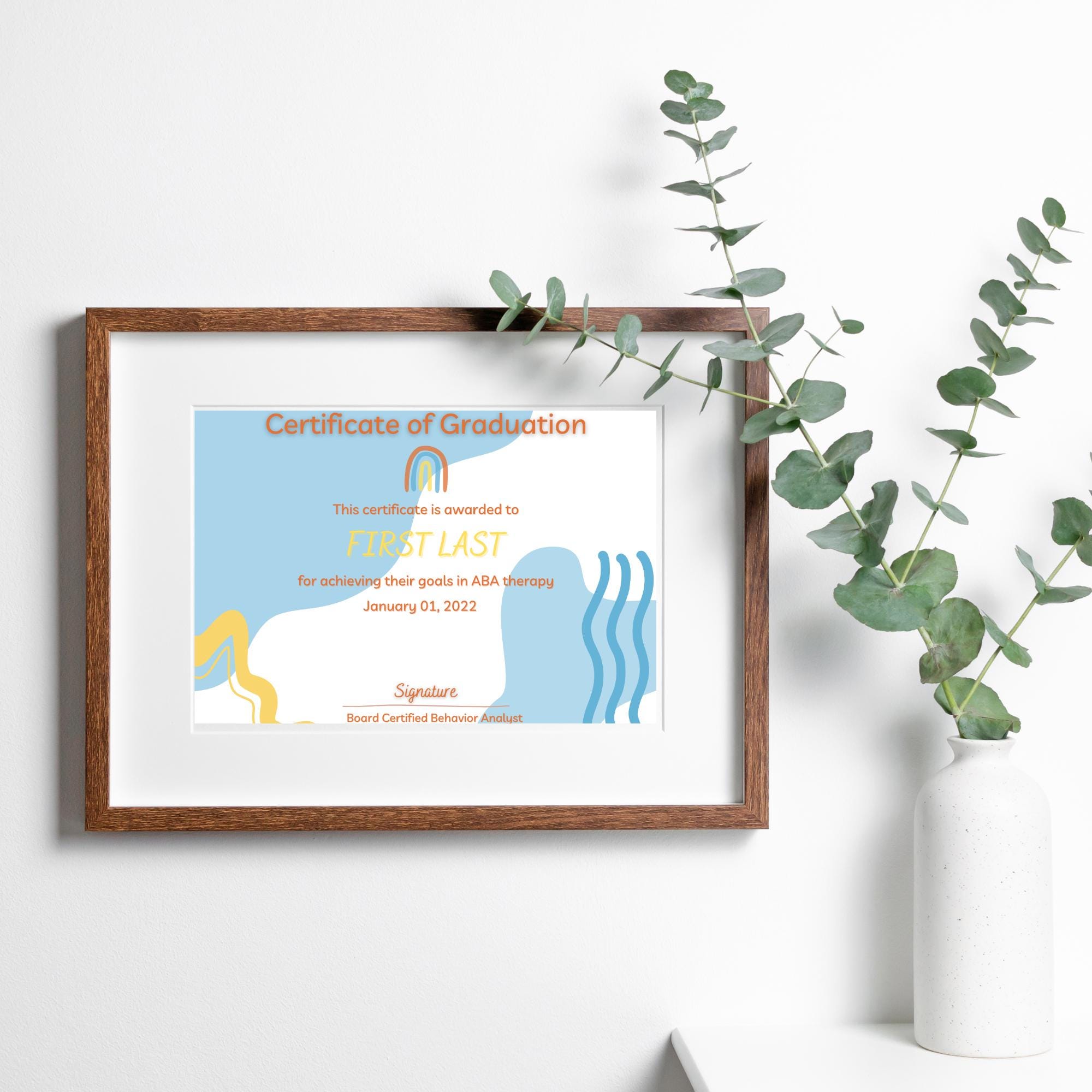 Therapy Graduation Certificate Template (cool Modern Theme); for ...