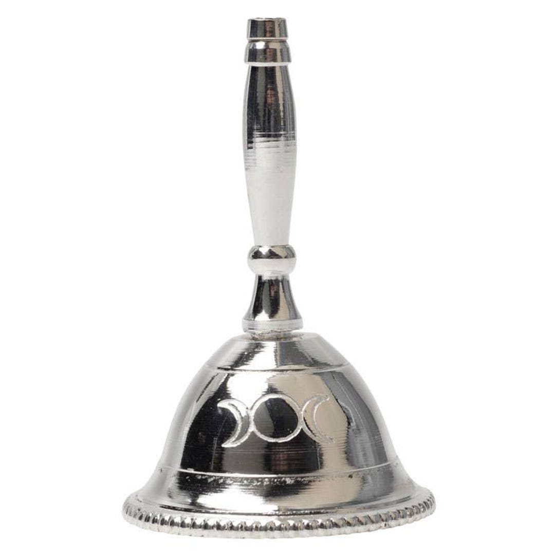 Silver Altar Bell – Triple Goddess Design, Ritual Bell for Wicca ...