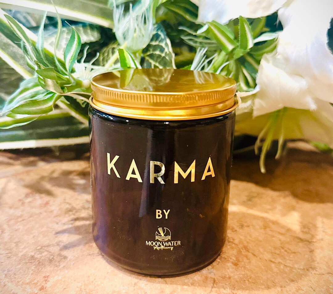 KARMA Intention Candle – Organic Soy Wax | Patchouli Citrus Musk Hidden ...