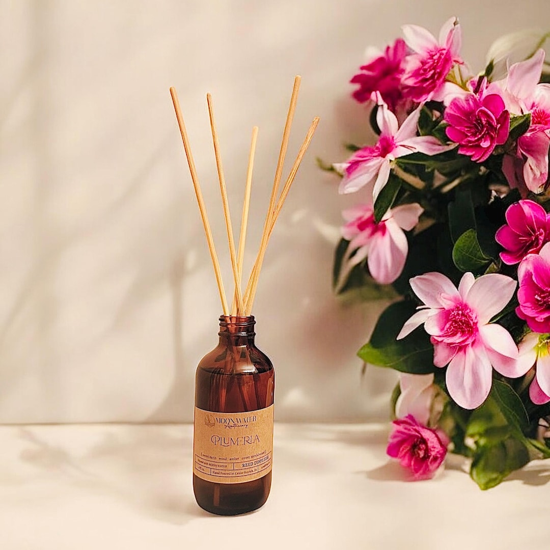 PLUMERIA - Reed Diffuser & Room Spray – Tropical Floral Spring Summer ...