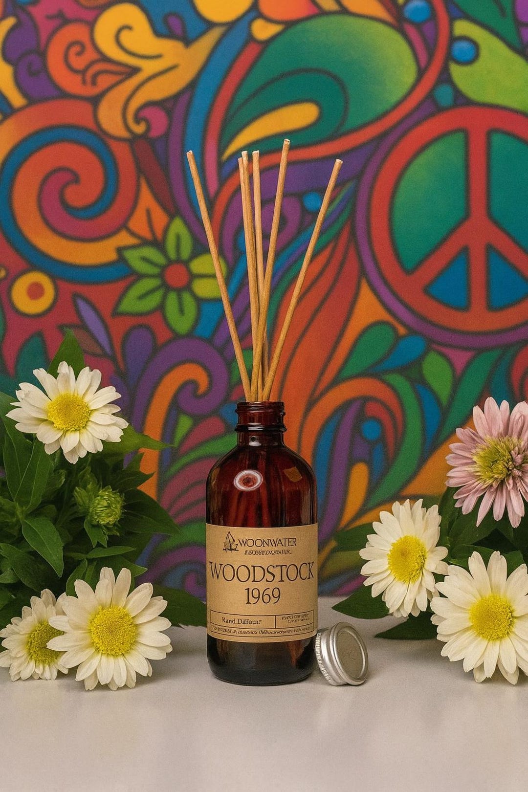 REED DIFFUSER {woodstock 1969} – Hemp Patchouli Nag Champa Grass Musk ...