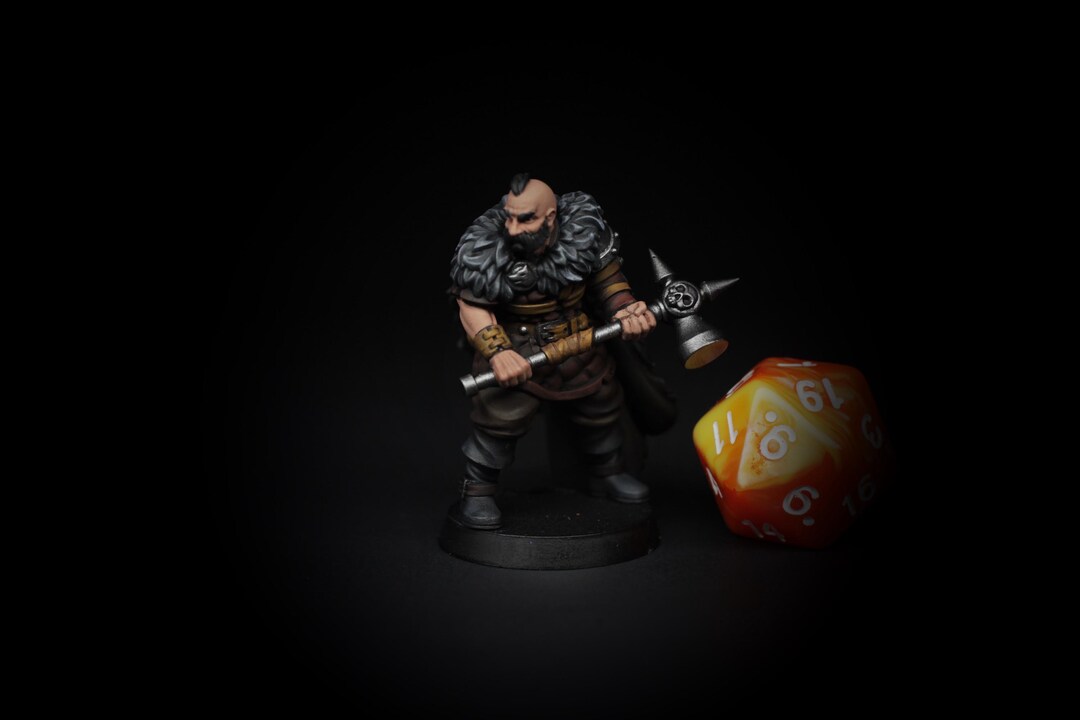 Painted Mini DND Male Human Warrior Barbarian - Etsy