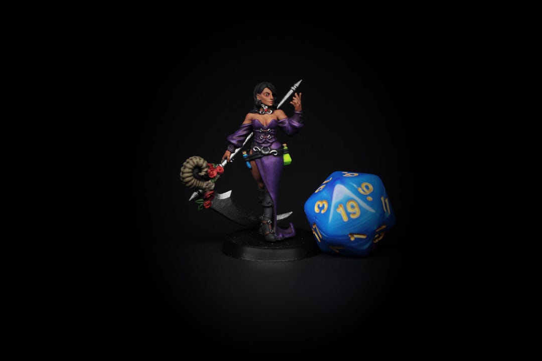 DND Painted Mini Female Human Necromancer - Etsy