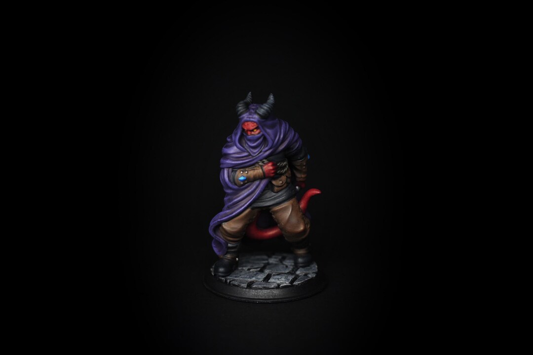 Painted Mini DND Tiefling Rogue Assassin - Etsy