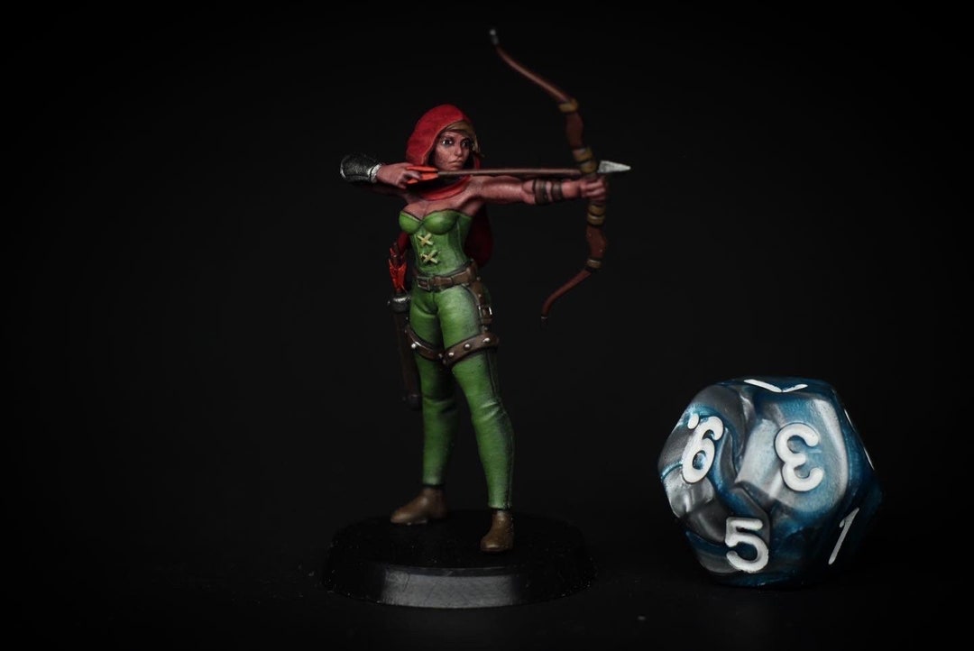 DND Miniature Painted Female Ranger D&D Warrior - Etsy
