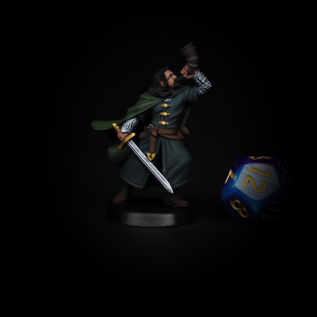 DND Painted Mini Male Human Warrior Fighter Adventurer - Etsy