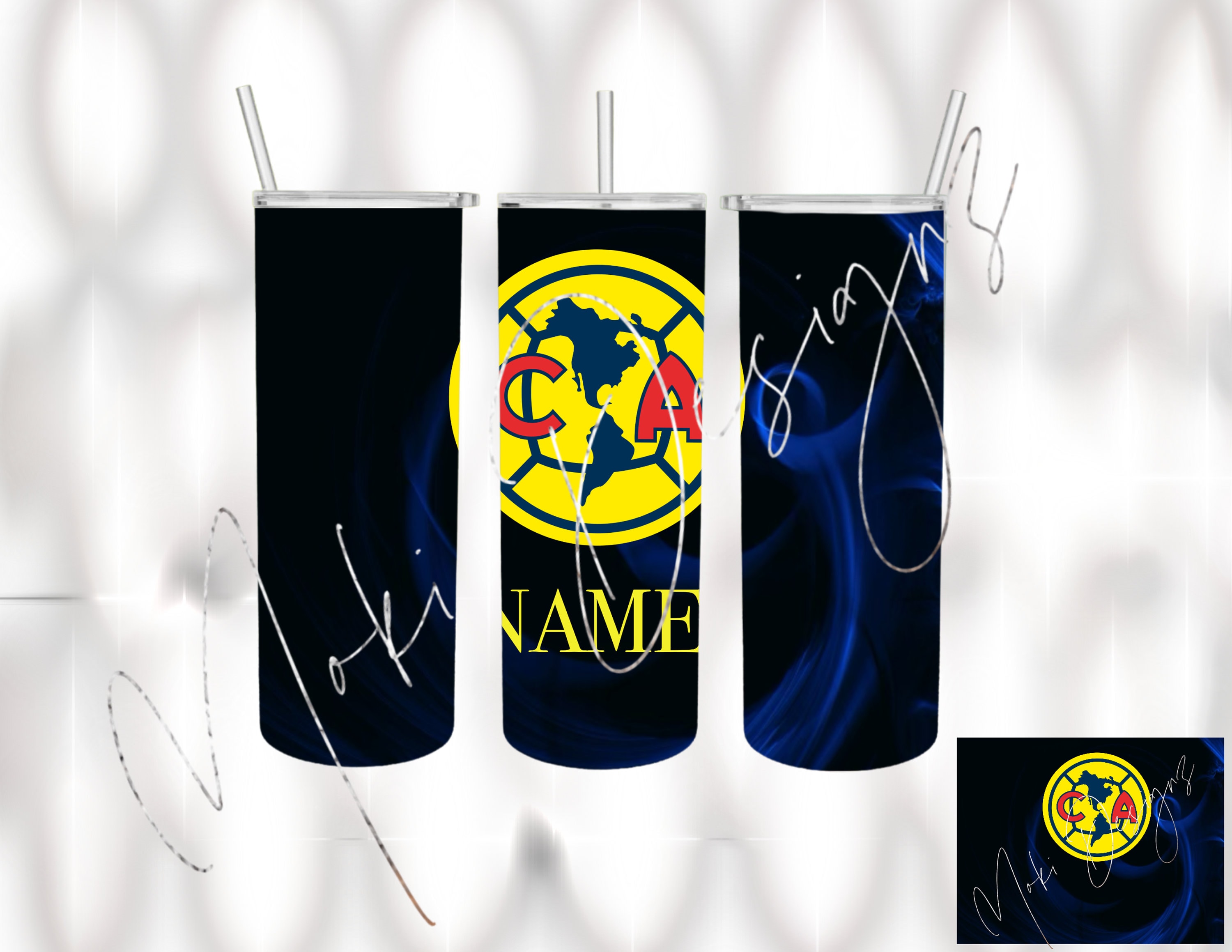 Club America Tumbler Wrap: Mexican Soccer Team PNG (digital Download ...