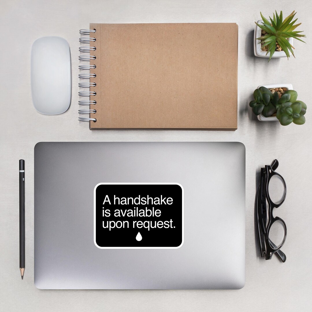 A Handshake is Available Upon Request - Severance Fan Sticker - Etsy