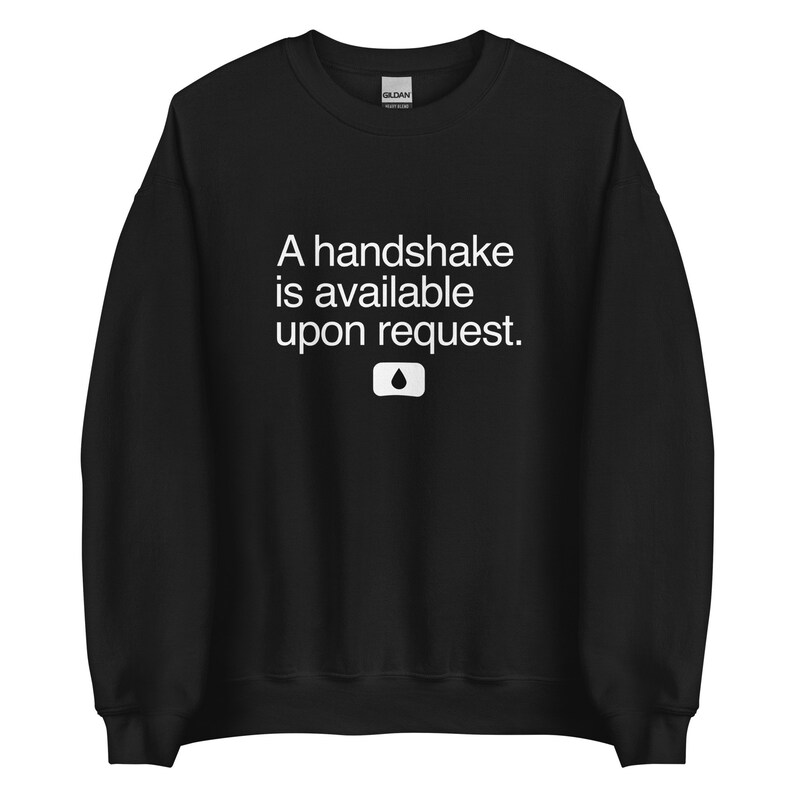 A Handshake is Available Upon Request Severance Fan Sweater - Etsy