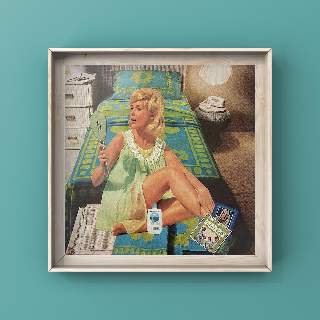 Pretty Primping, Limited Edition Vintage Magazine Signed Collage Art ...