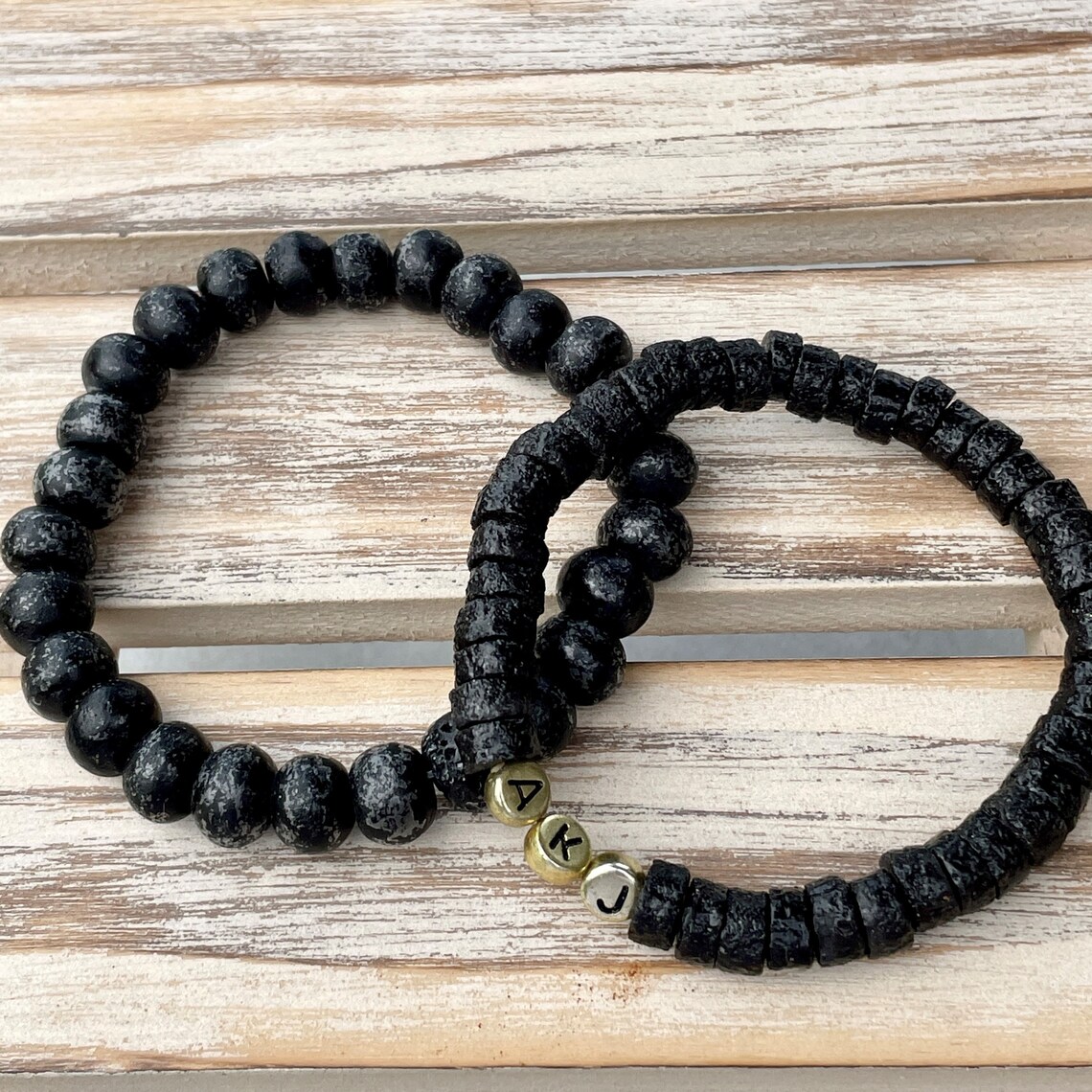 Men's Beaded Bracelets ~ Guys Stretch Bracelet ~ Unisex ~ Beach ~ Surf ...
