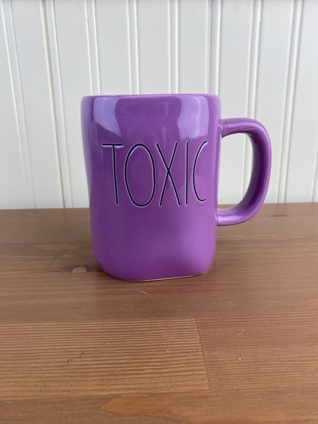 Rae Dunn Purple “toxic" Mug With Black Letters, Halloween Mug - Etsy