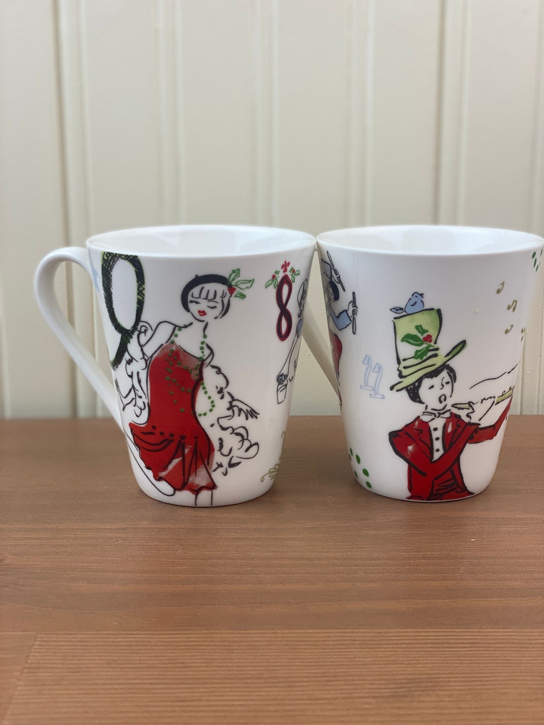 Set of Two Lenox, 12 Days of Christmas Tea/coffee Cup for Days, Holiday ...