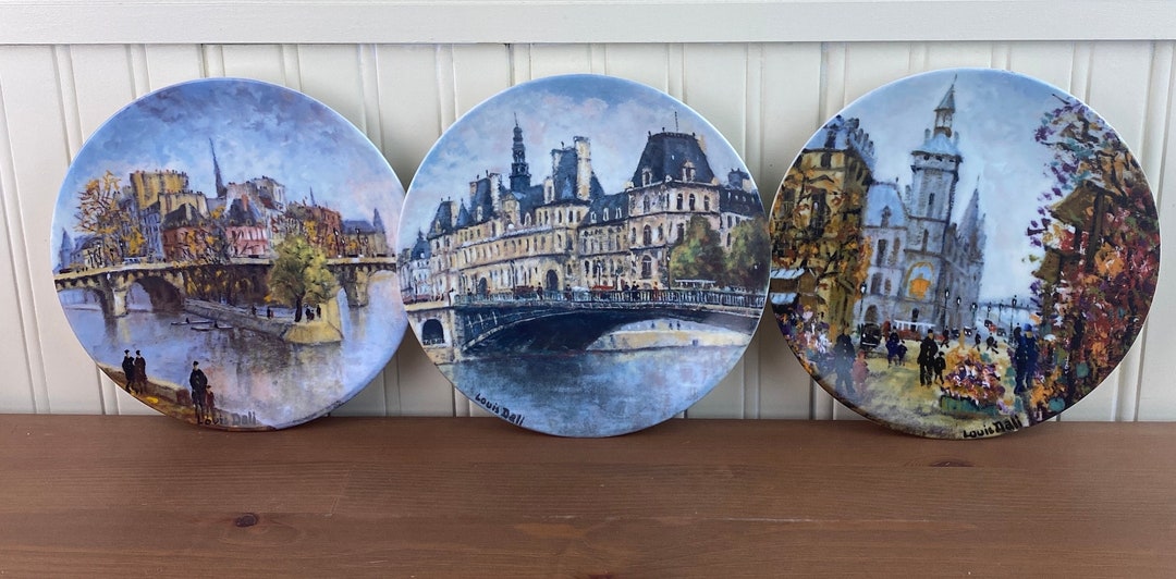 Rare Set of 3 Collector Limoges Plates Limited Edition Paris by Louis ...