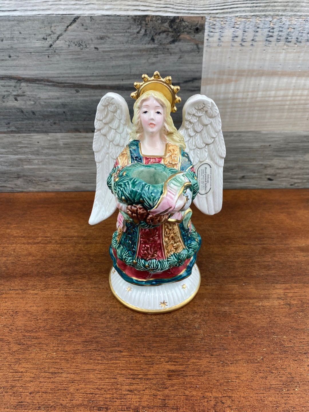 Vintage 1995 Fitz & Floyd “damask Christmas” Angel Figurine ...