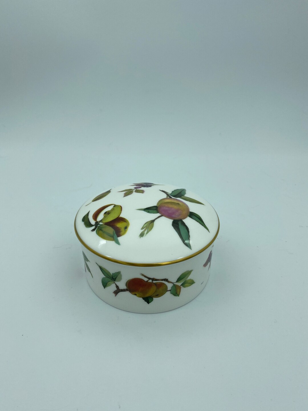 Royal Worcester Arden Fruit Covered Canister, Trinket Box - Made in ...