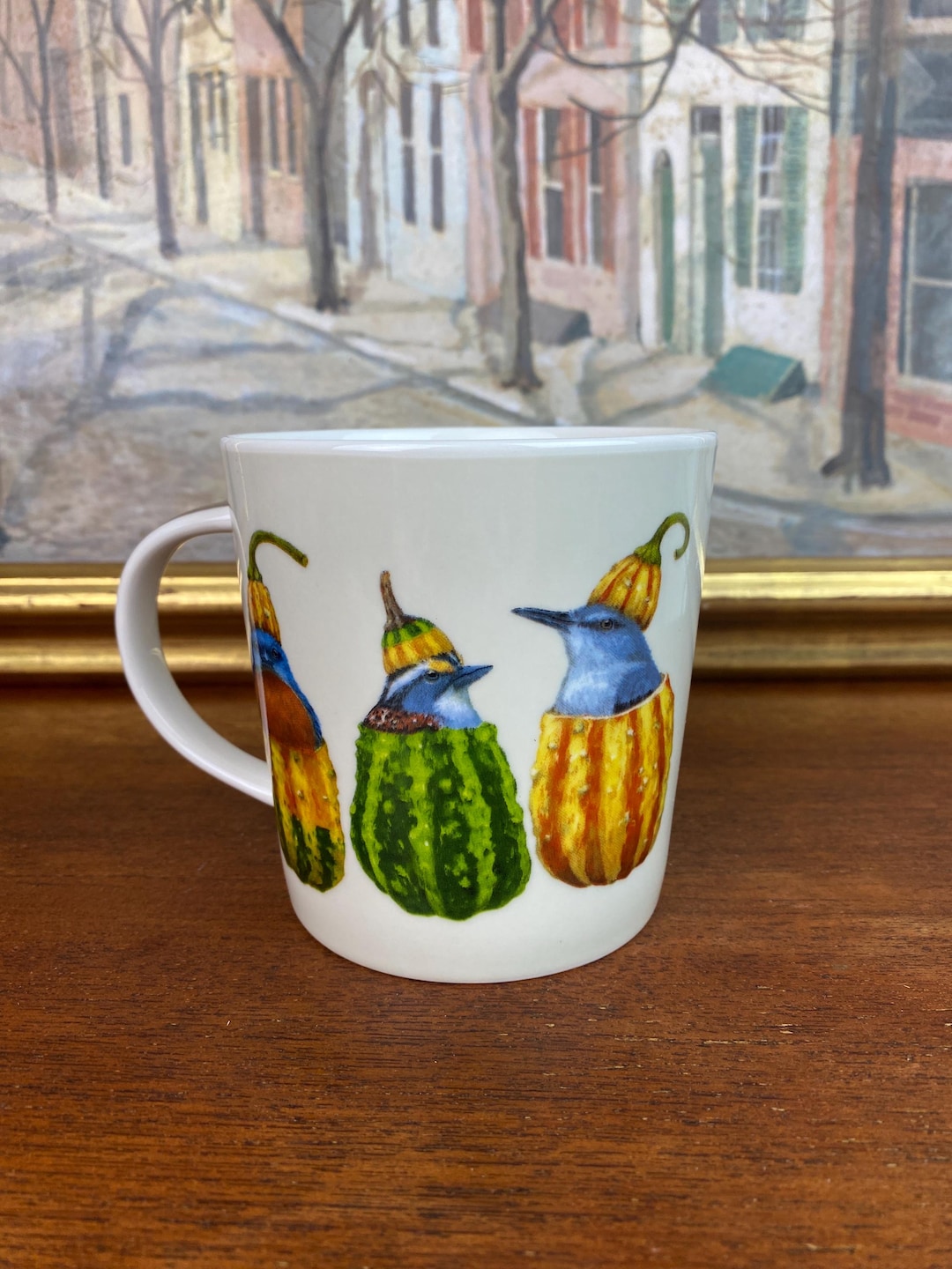 Vicki Sawyer "out of My Gourd" Birds Wearing Gourd Hats Mug by PPD ...