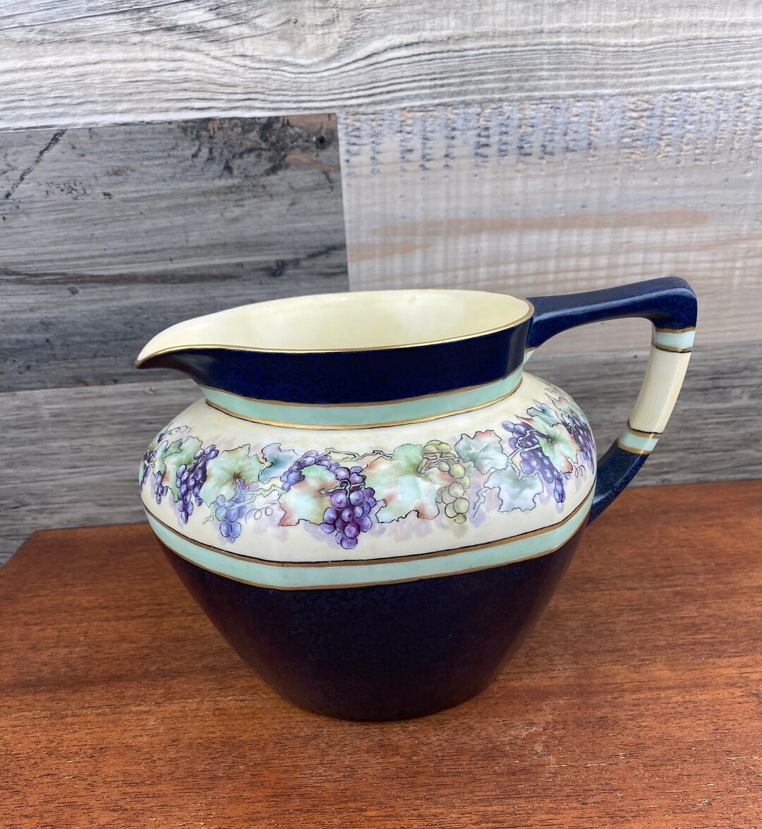 Art Nouveau Jean Pouyat (JPL) Grape Design Cider Pitcher, Art Nouveau ...