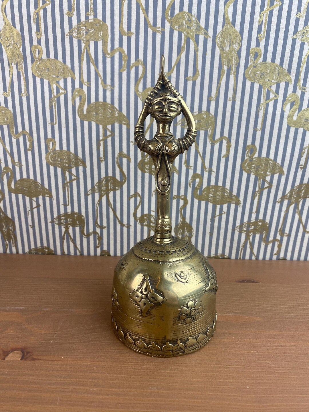 Ritual Brass Bell With Tribal Dancer as Handle, Namaste Girl - Etsy