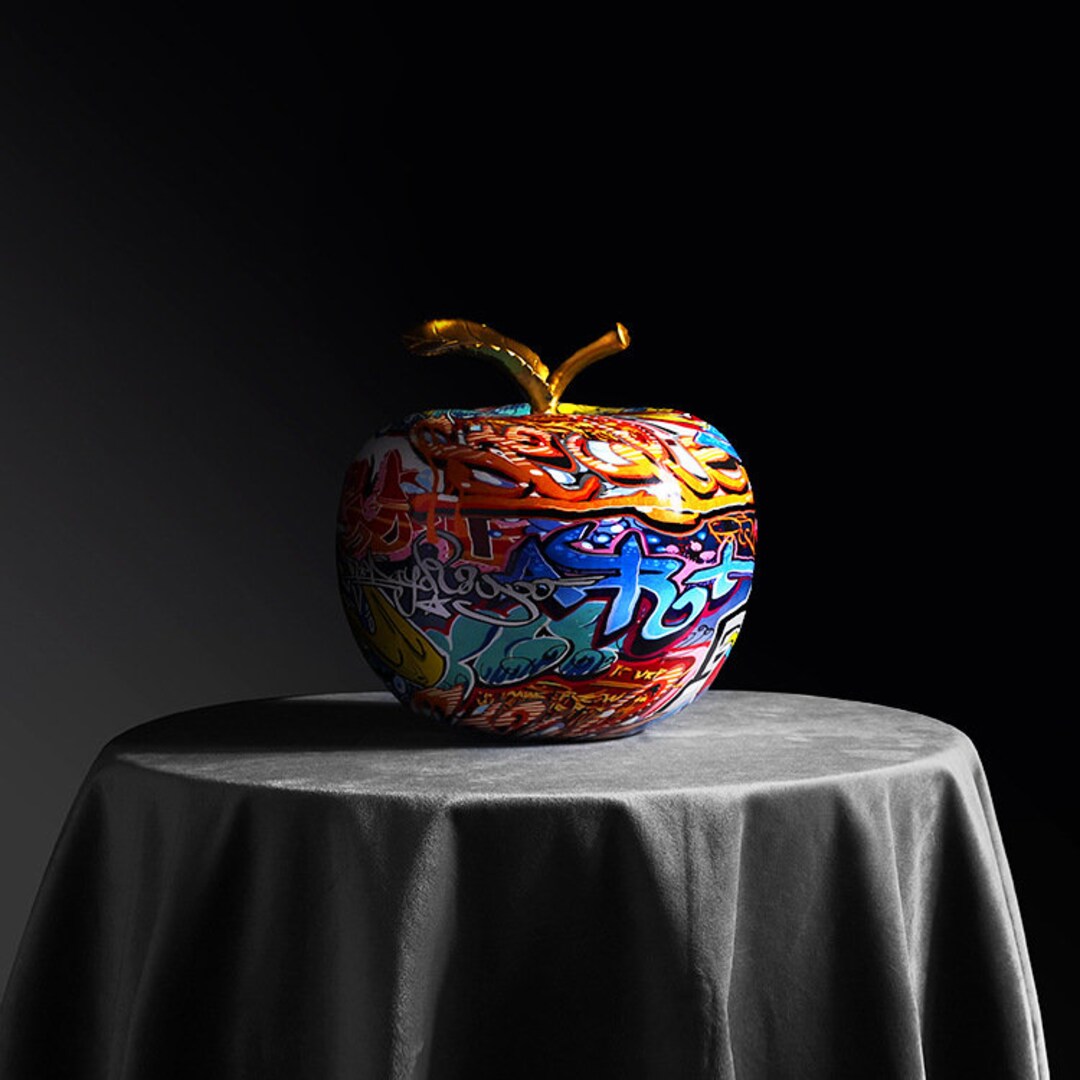 Colorful Printed Apple Model Craft Bedroom Home Carving Fruit - Etsy