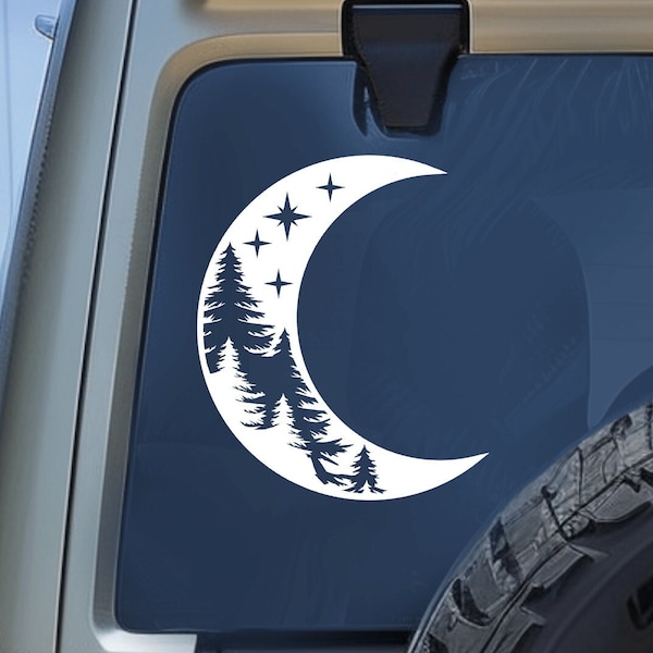 Crescent Moon Decal - Etsy