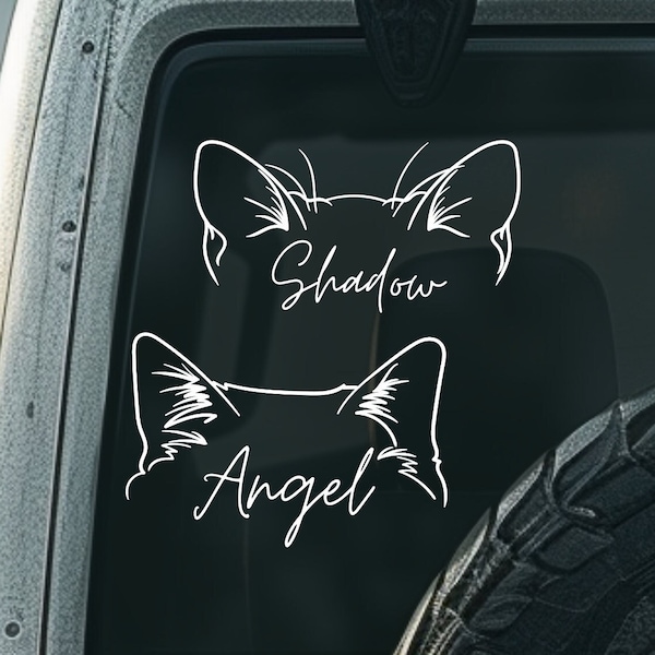 Cat Ears Car Decal - Etsy