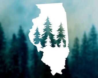 Illinois Sticker Illinois Decal Multiple Sizes Bumper Sticker Water ...