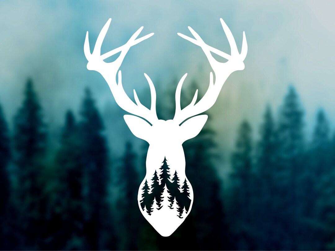 Deer Decal | Buck Sticker, Deer Stickers, Nature Car Decal, Bumper ...