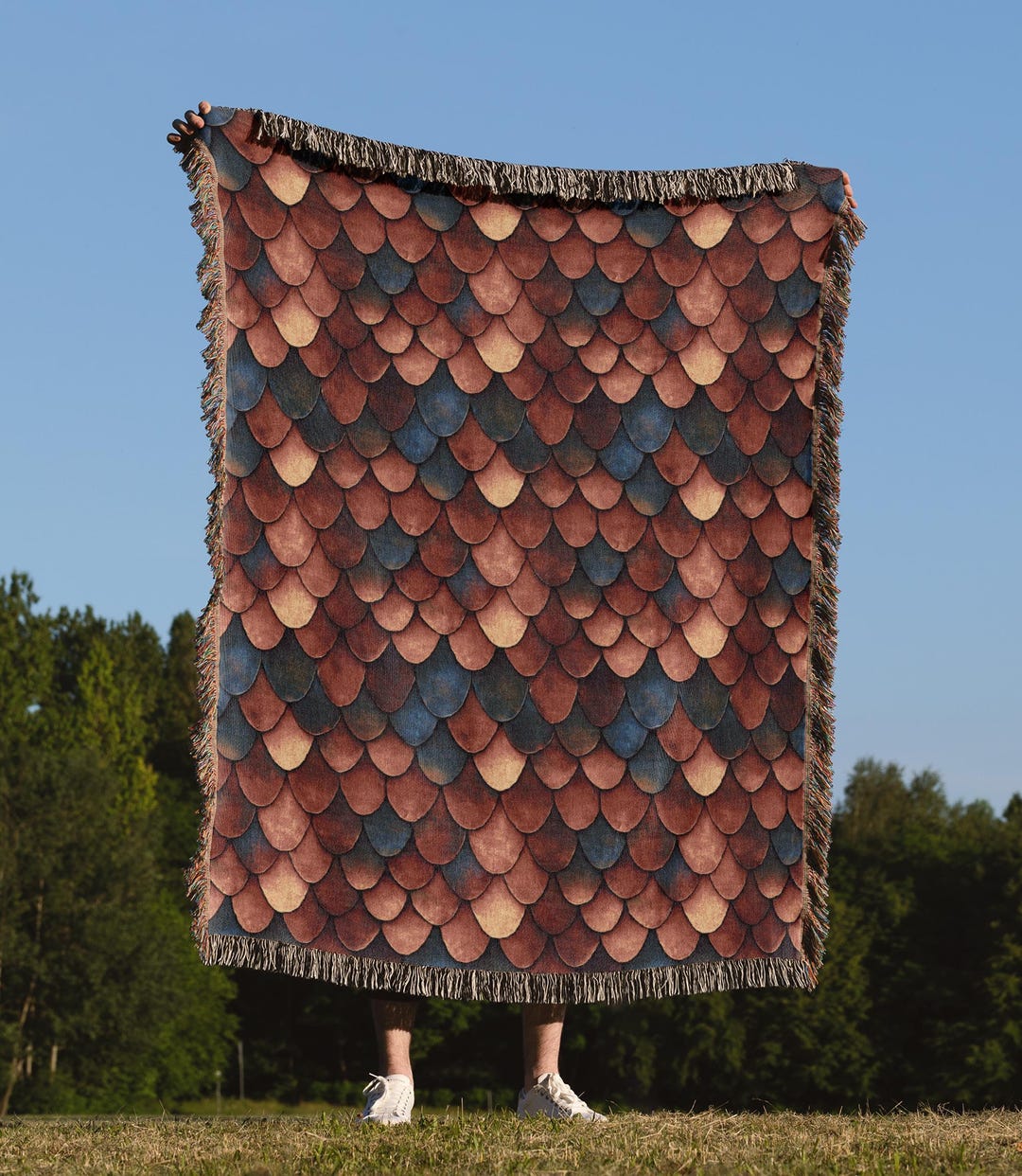 Dragon Scale Blanket Woven Blanket Dragon Gift Throw Blanket Fairytale ...