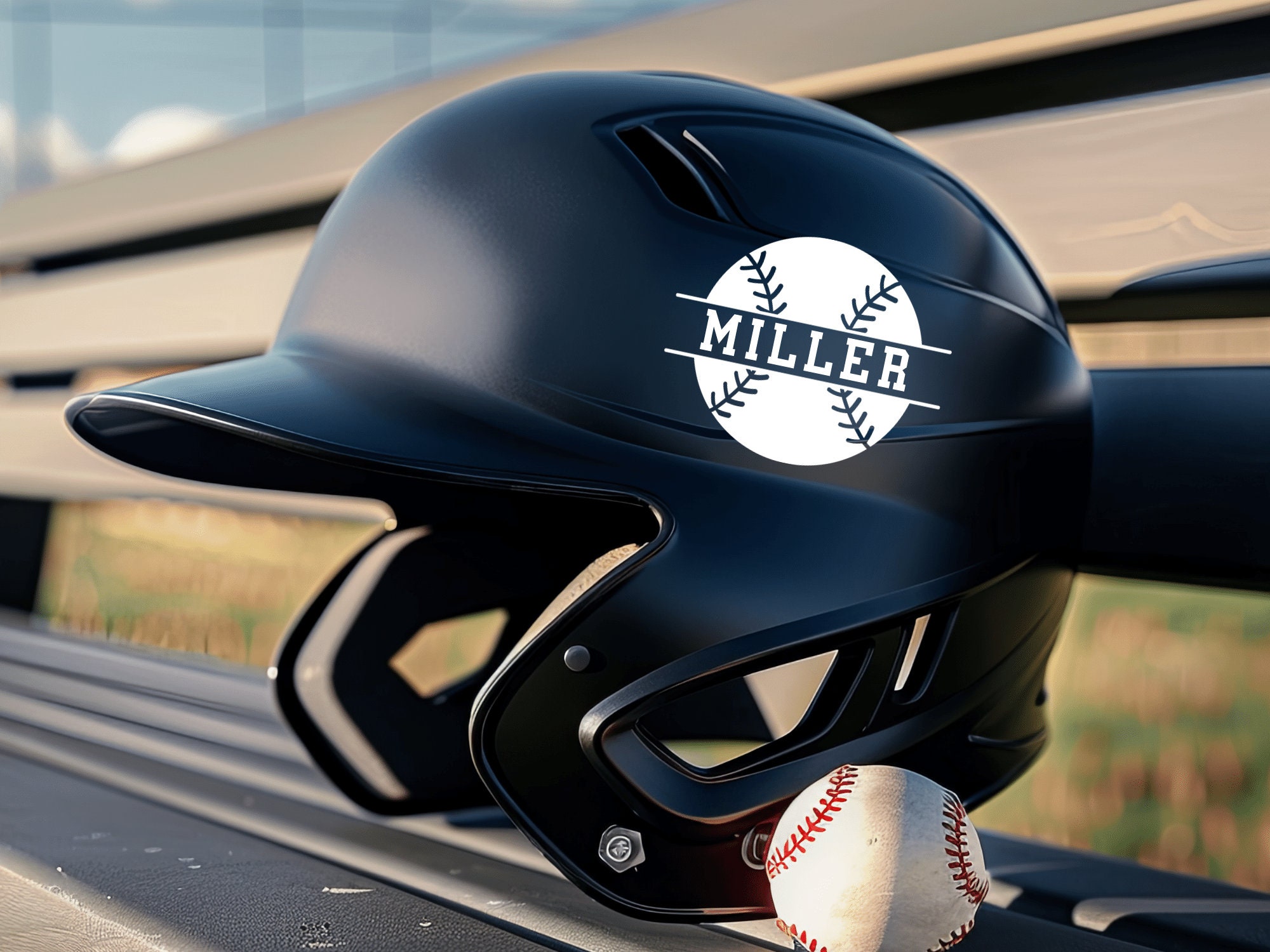 Custom Baseball Helmet Decal for Softball Sports Number Helmet Custom ...