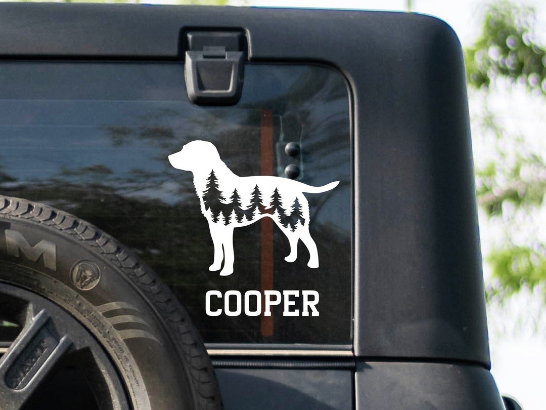 Custom Labrador Decal Car Decal Labrador Sticker Durable Waterproof ...