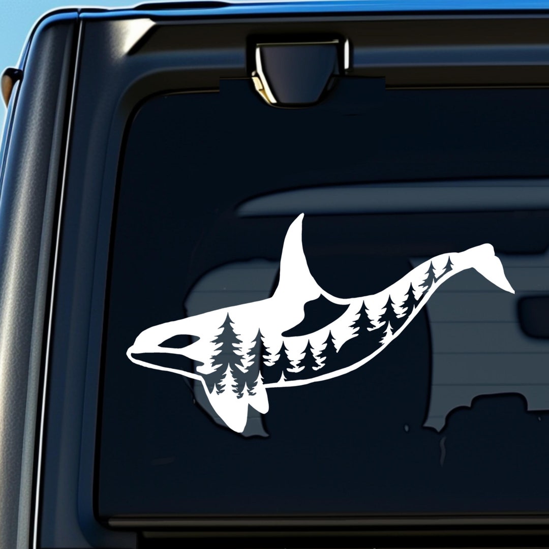 Orca Decal Killer Whale Decal Orca Sticker Nature Sticker Nature Car ...