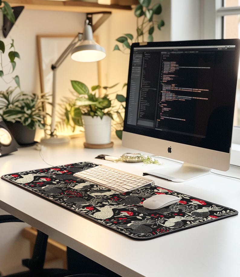 Jackalope Desk Mat Gift for Cryptid Lover Gaming Mouse Pad Large Desk ...