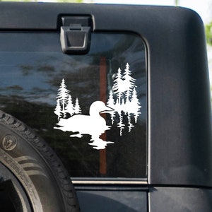 Loon Sticker | Loon Vinyl Decal | Lake Sticker | Lake Decal ...