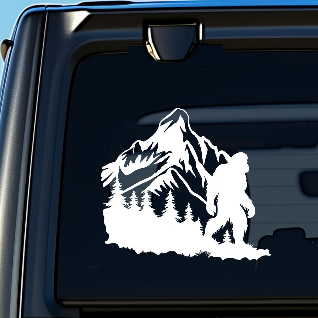Sasquatch Decal for Car Window Bigfoot Decal Sasquatch Sticker Water ...