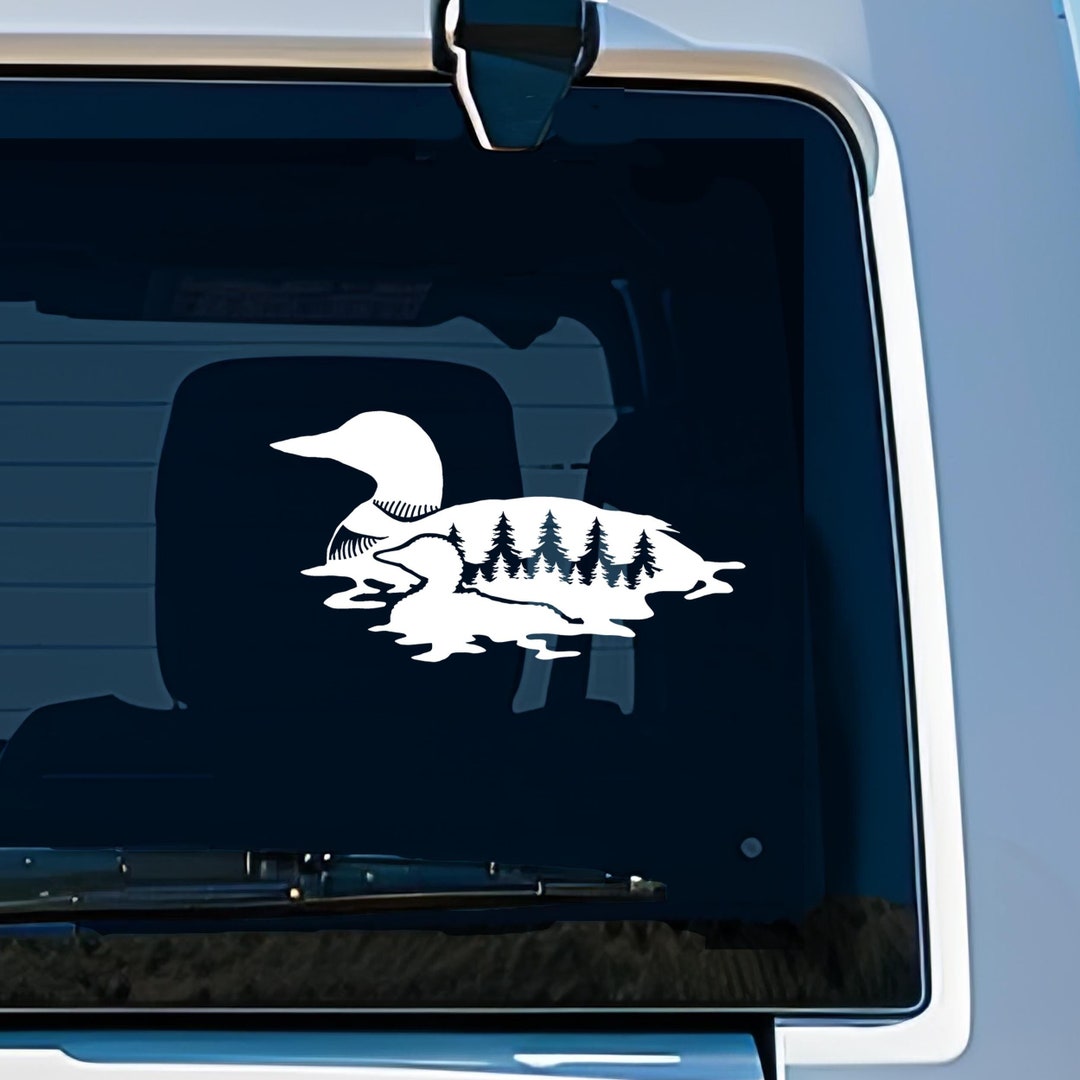 Loon Decal Car Decal Loon on a Lake Sticker Durable Waterproof Vinyl ...