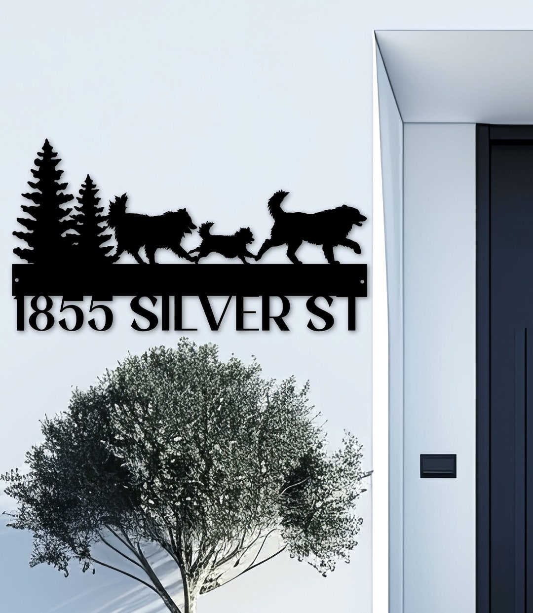 Custom Lake House Metal Address Sign Personalized Cabin House Address ...