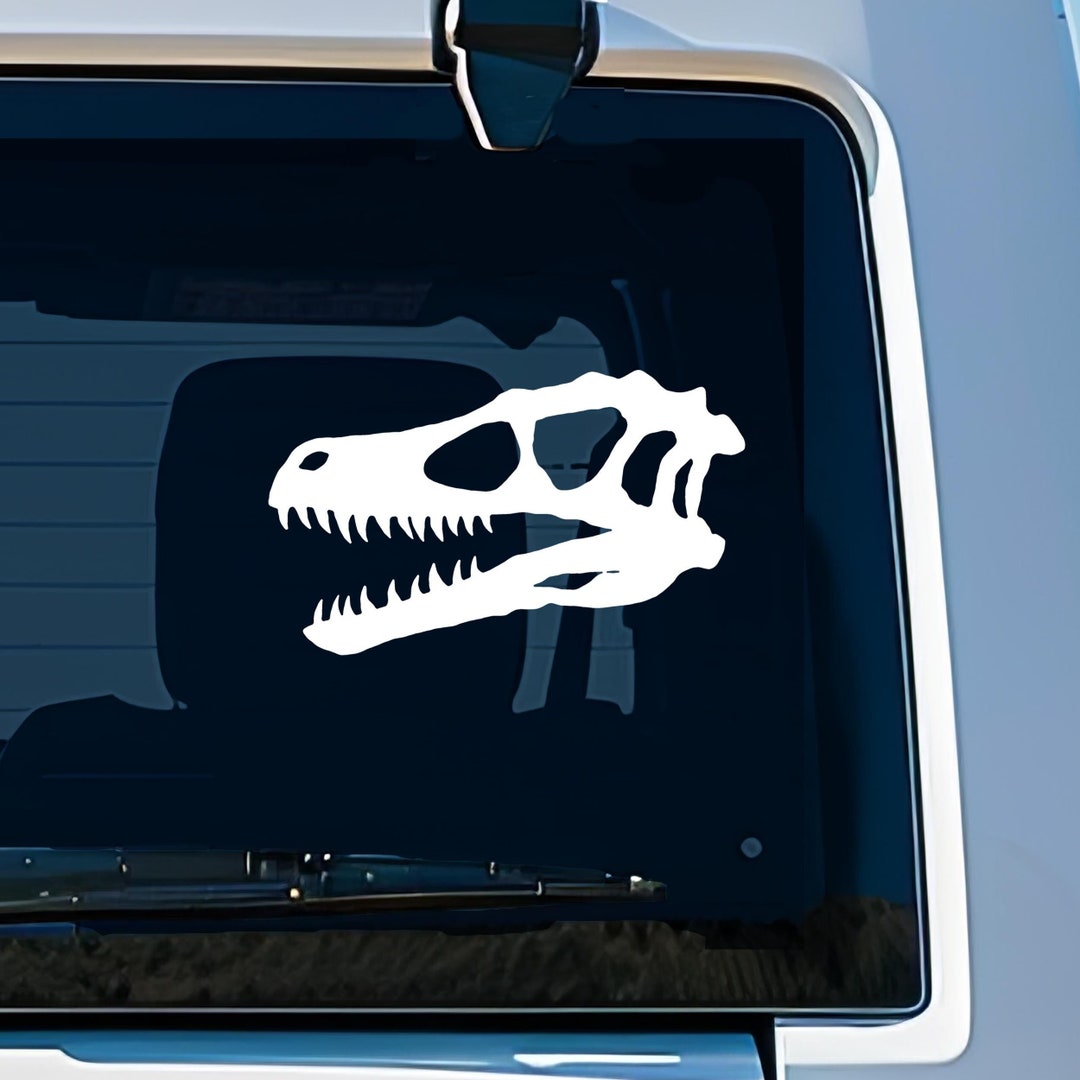 RAPTOR Skull Dinosaur Decal Car Decal Dino Sticker Dinosaur Skull Decal ...