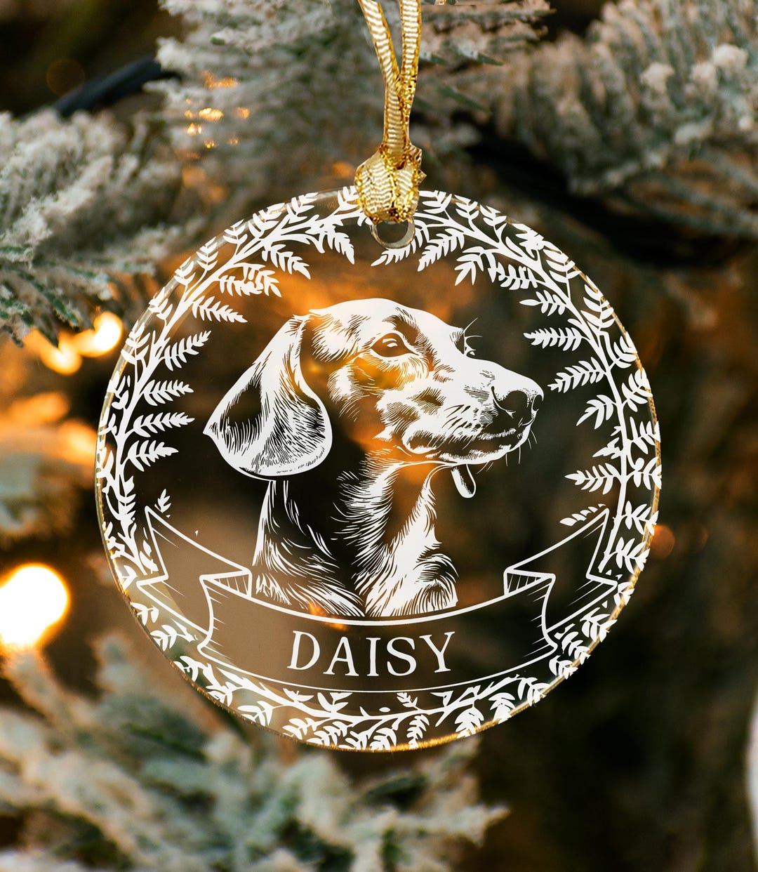 Personalized Dachshund Ornament Custom Dog Name Christmas Keepsake Pet ...