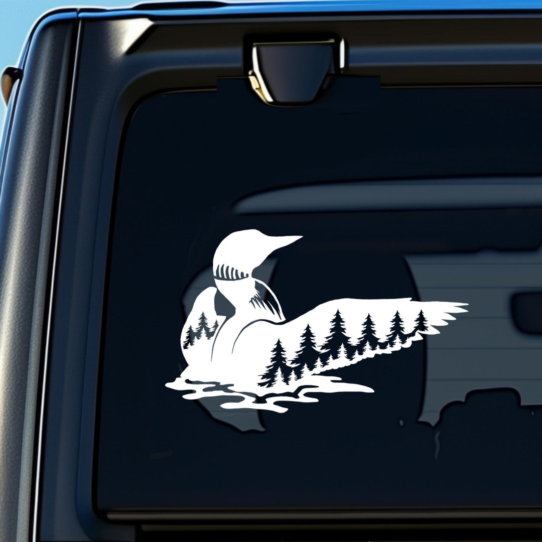 Loon Decal Car Decal Loon on a Lake Sticker Durable Waterproof Vinyl ...