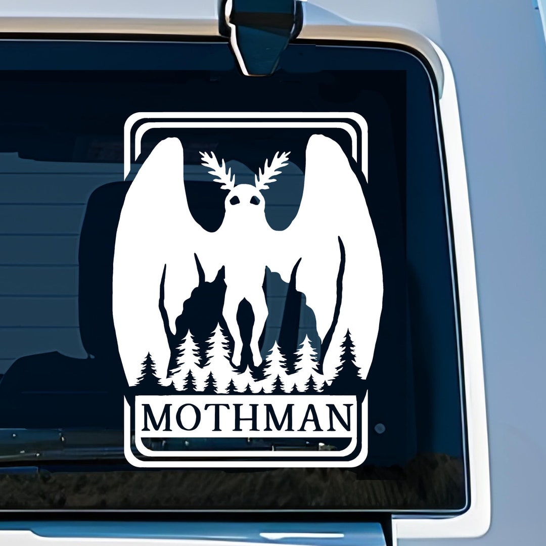 Mothman Car Decal Mothman Sticker Bumper Sticker for Cars Cryptid Vinyl ...