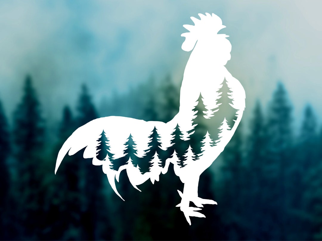 Rooster Decal | Rooster Stickers, Nature Stickers, Nature Car Decal ...