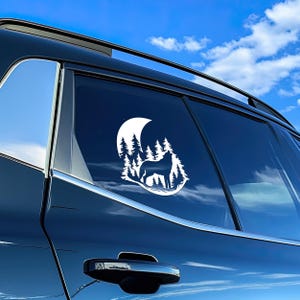 Wolf Moon Decal Wolf Stickers Moon Stickers Nature Car Decal Bumper ...