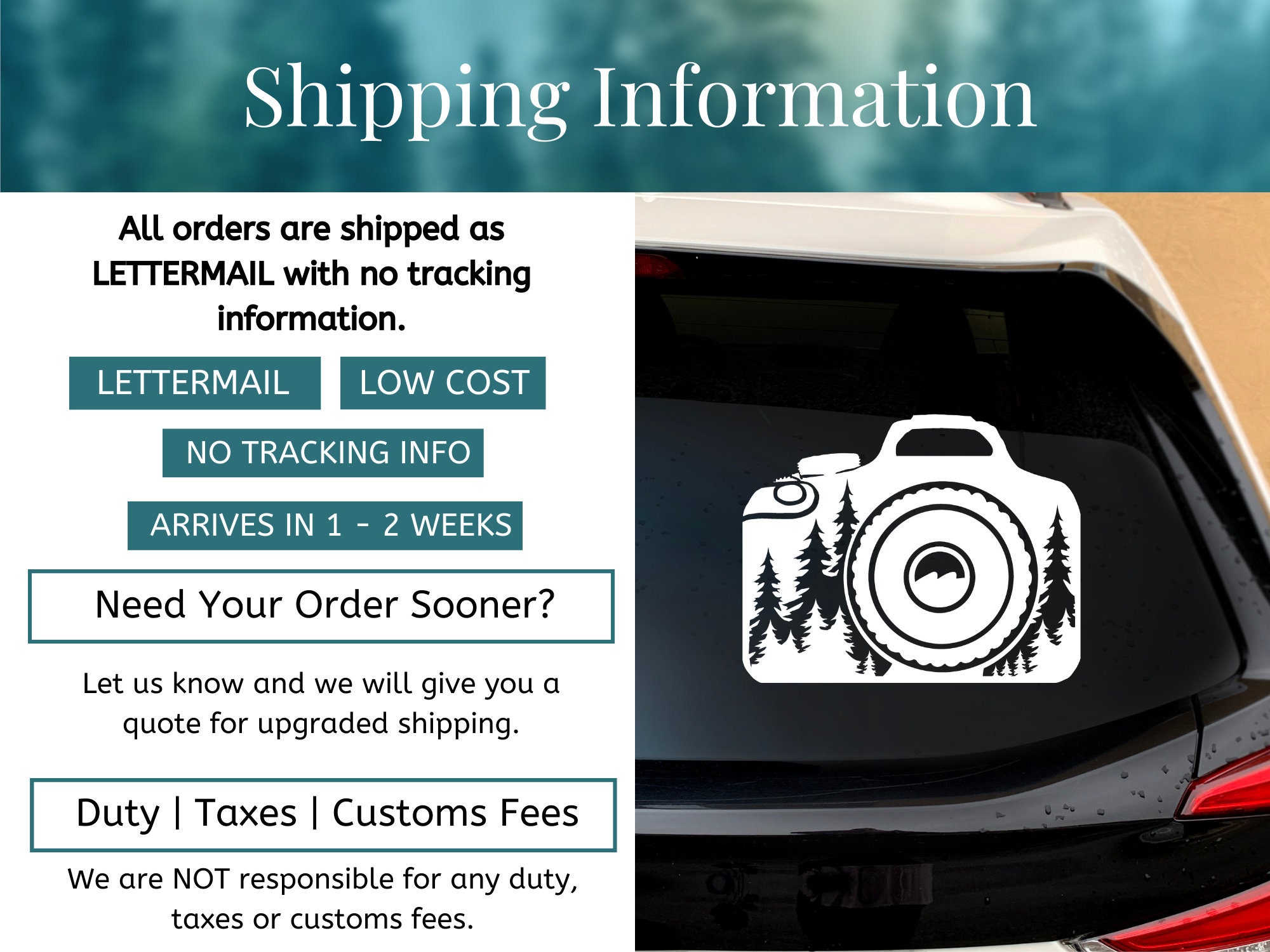 Camera Decal | Camera Stickers, Nature Stickers, Nature Car Decal ...