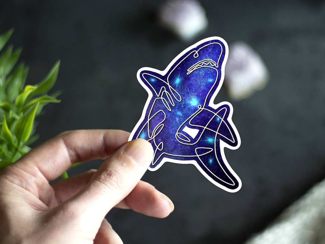 Shark Vinyl Sticker | Outer Space Stickers Waterproof Stickers Luggage ...