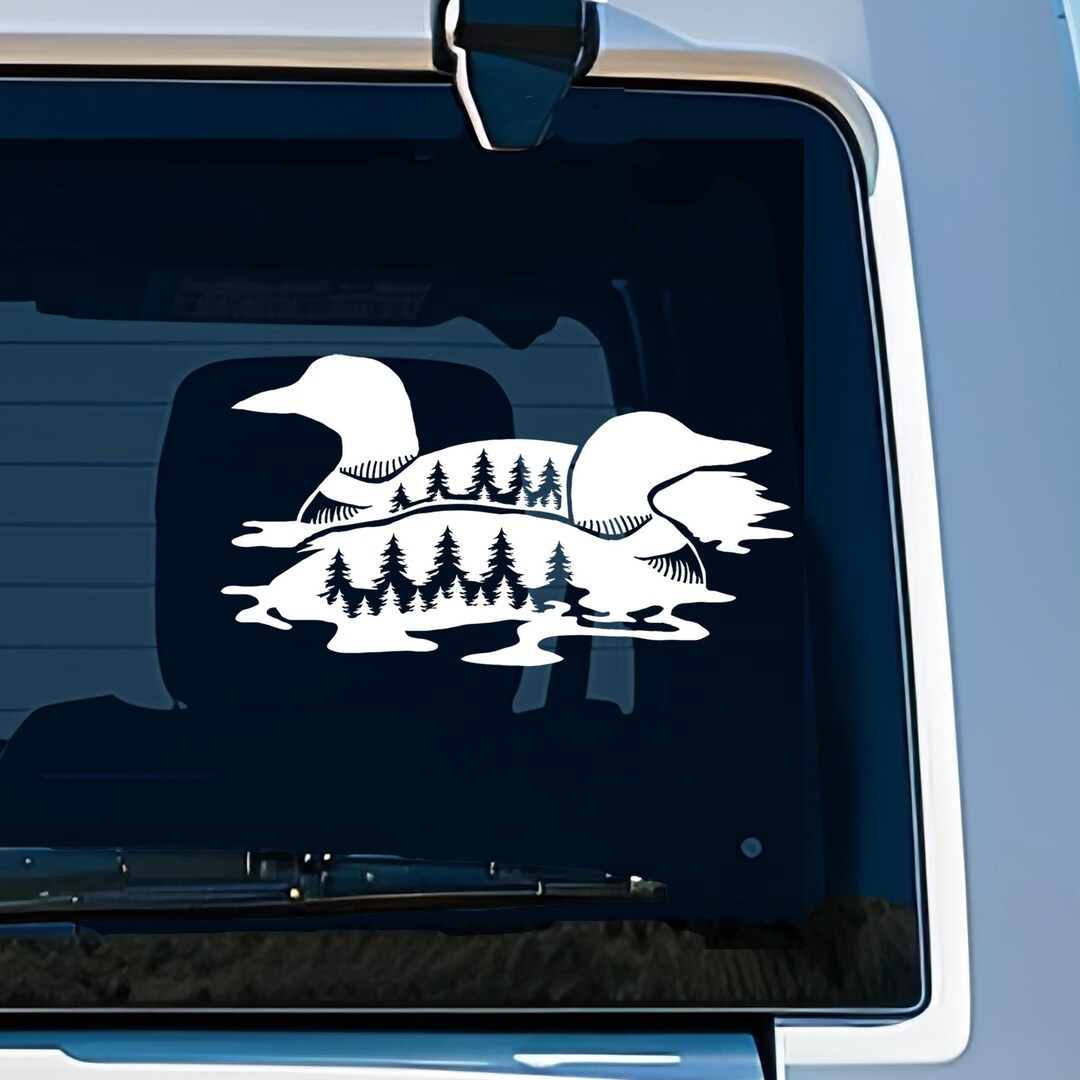 Loon Decal Car Decal Loon on a Lake Sticker Durable Waterproof Vinyl ...