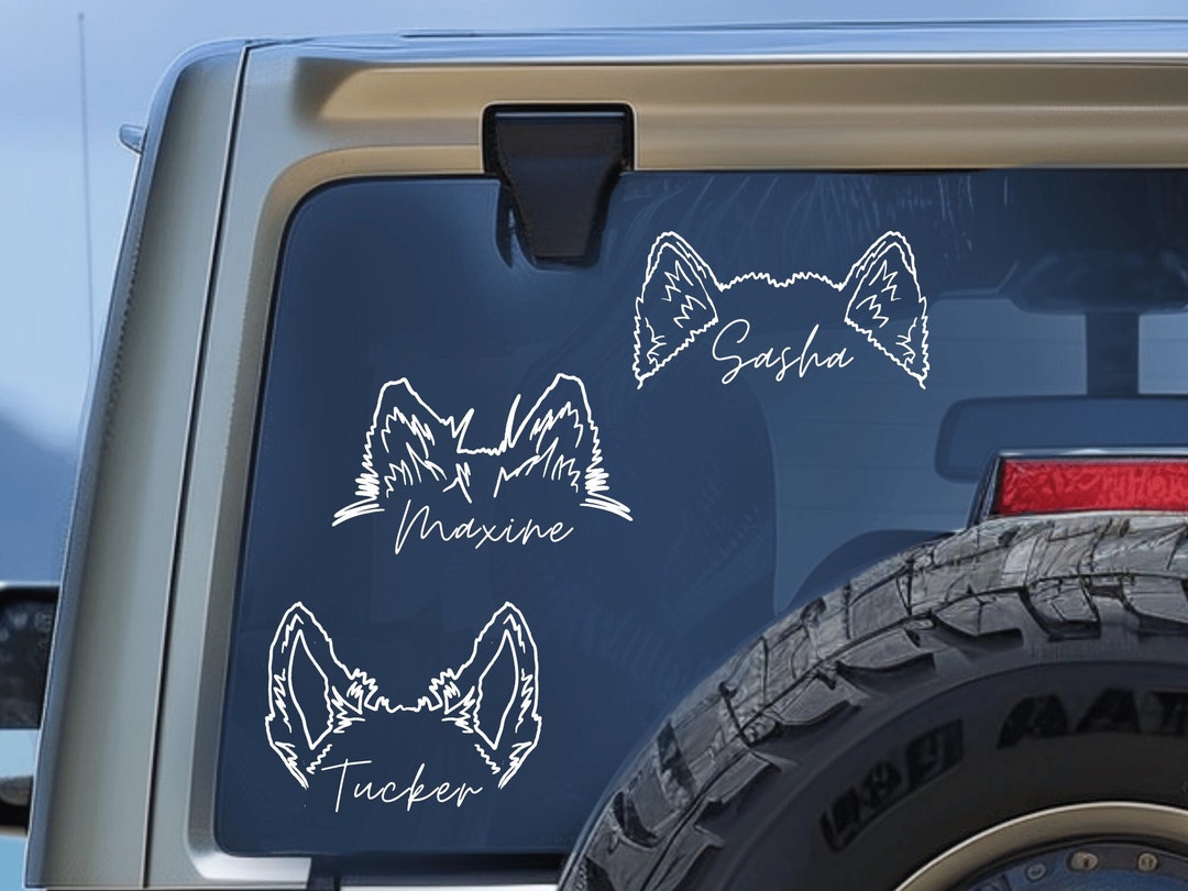 Custom Pet Car Decal Custom Pet Stickers for Car Dog Ear Car Decal ...