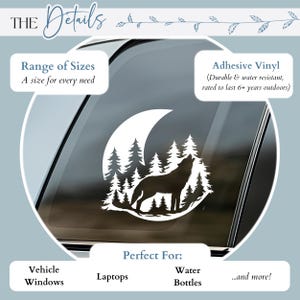 Wolf Moon Decal Wolf Stickers Moon Stickers Nature Car Decal Bumper ...