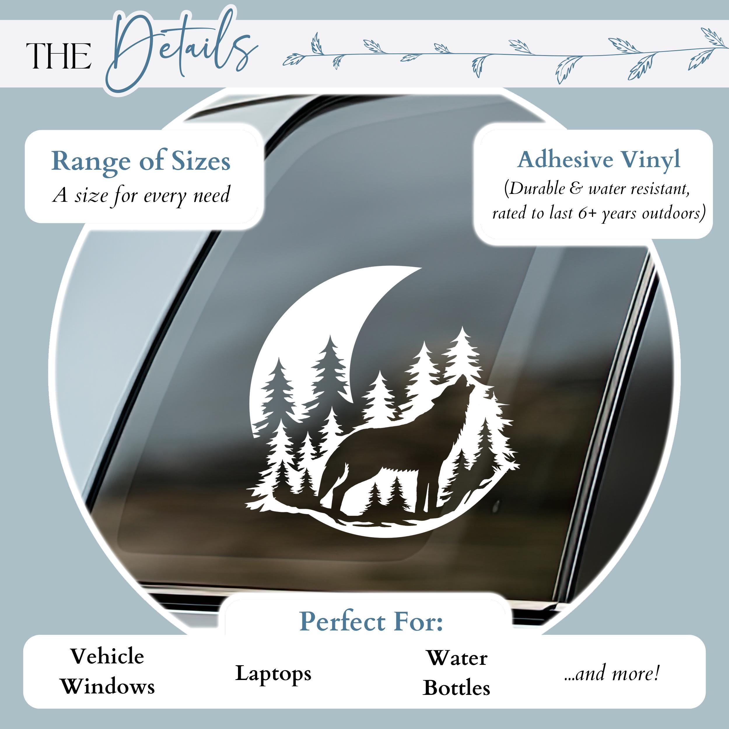 Wolf Moon Decal Wolf Stickers Moon Stickers Nature Car Decal Bumper ...