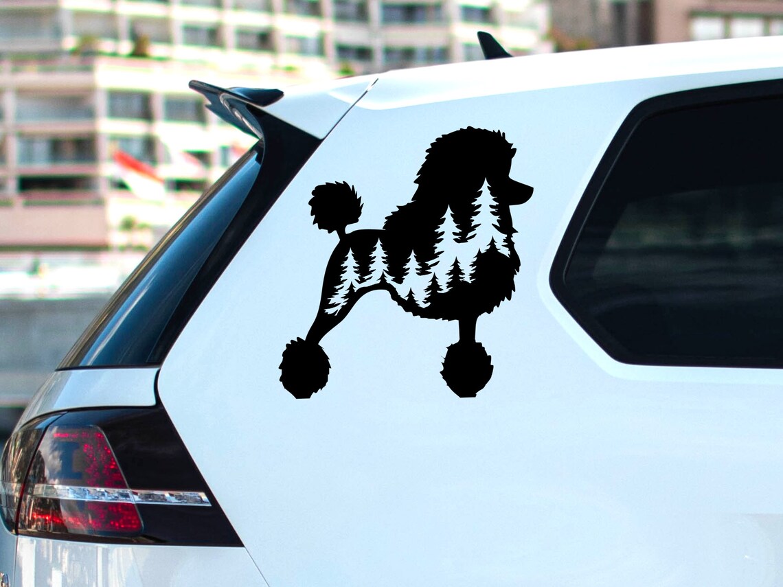 Poodle Decal Car Decal Poodle Sticker Durable Waterproof Vinyl Sticker ...